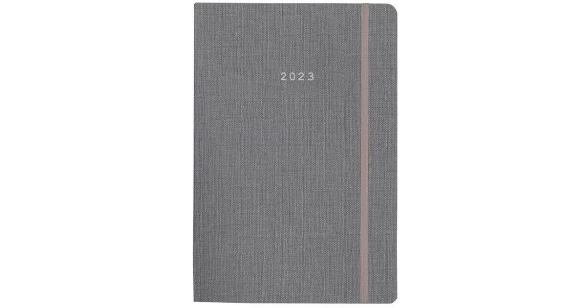 Ημερολόγιο ημερήσιο NEXT Nomad Flexi με λάστιχο 2023 14x21cm γκρι | www.oikonomou-shop.gr